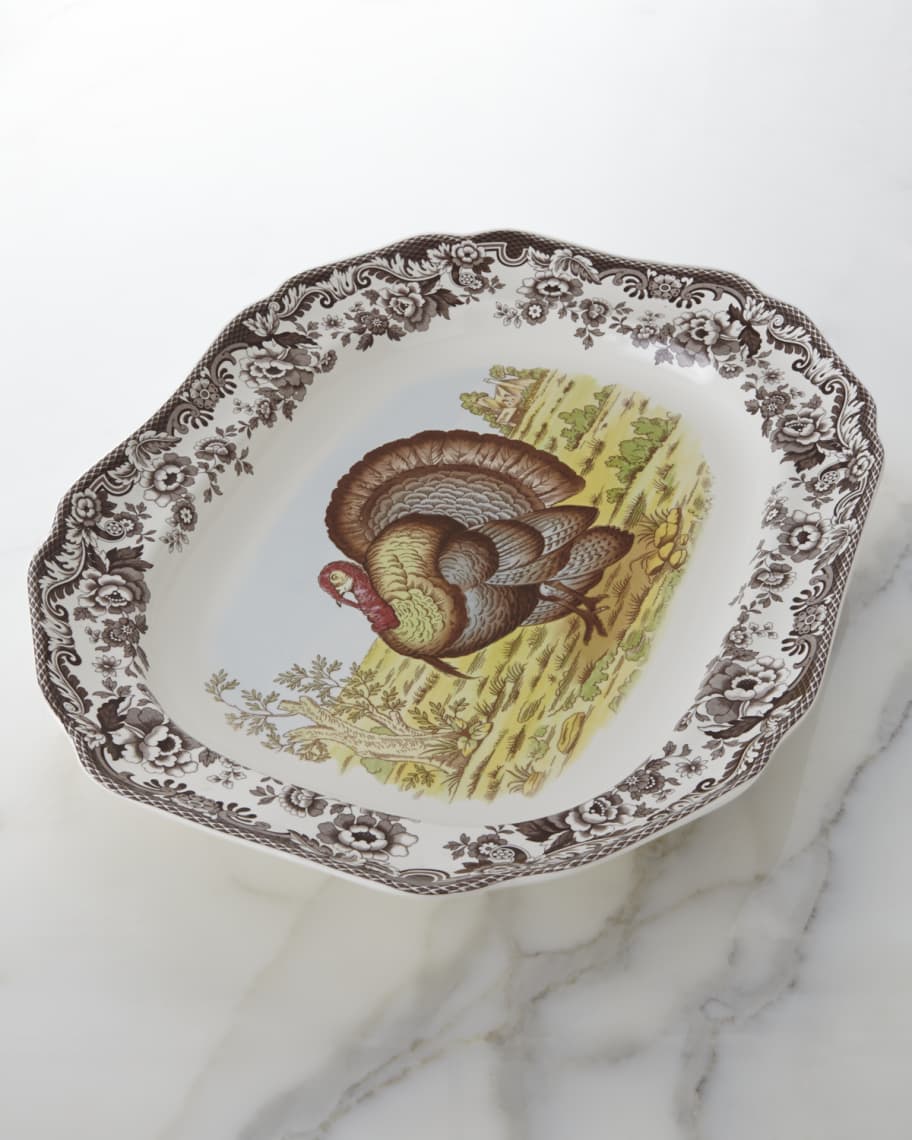 Spode Woodland Turkey 19" Platter | Neiman Marcus