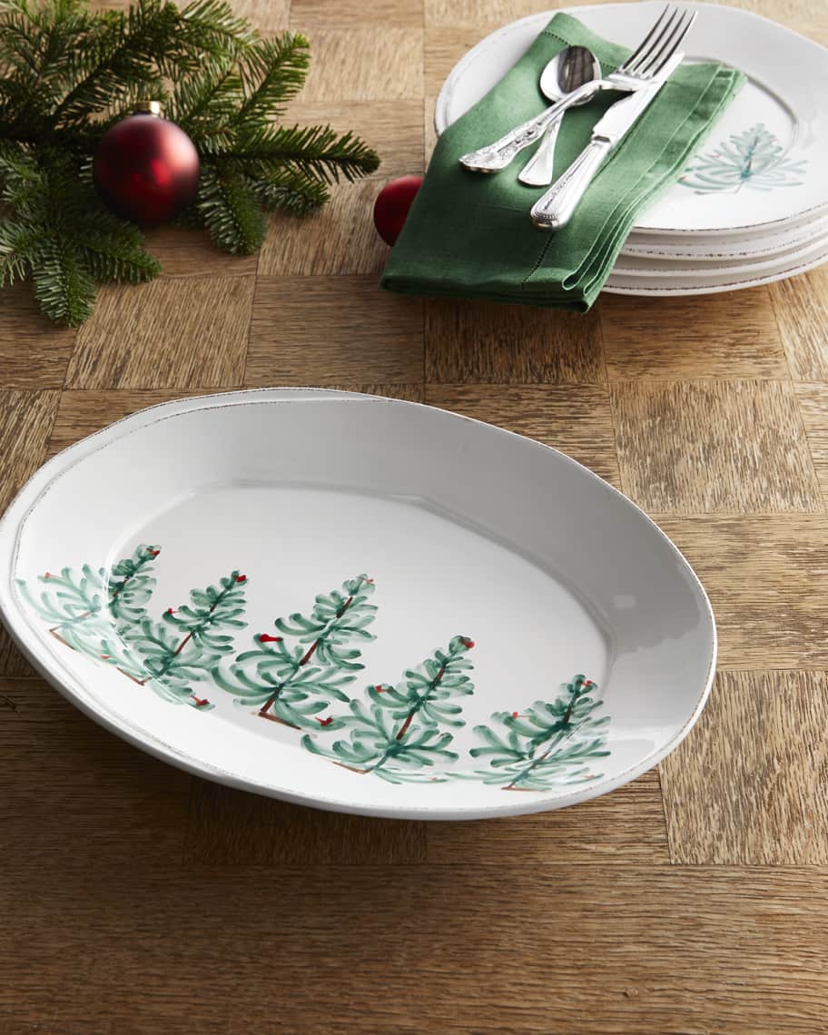 Vietri Lastra Holiday Small Oval Platter | Neiman Marcus