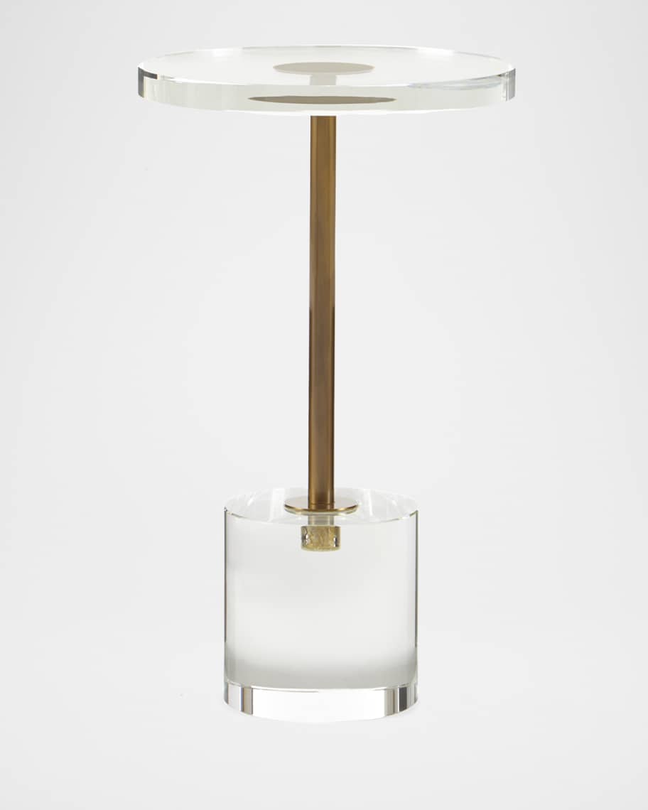 John-Richard Collection Brass and Acrylic Martini Side Table | Neiman ...