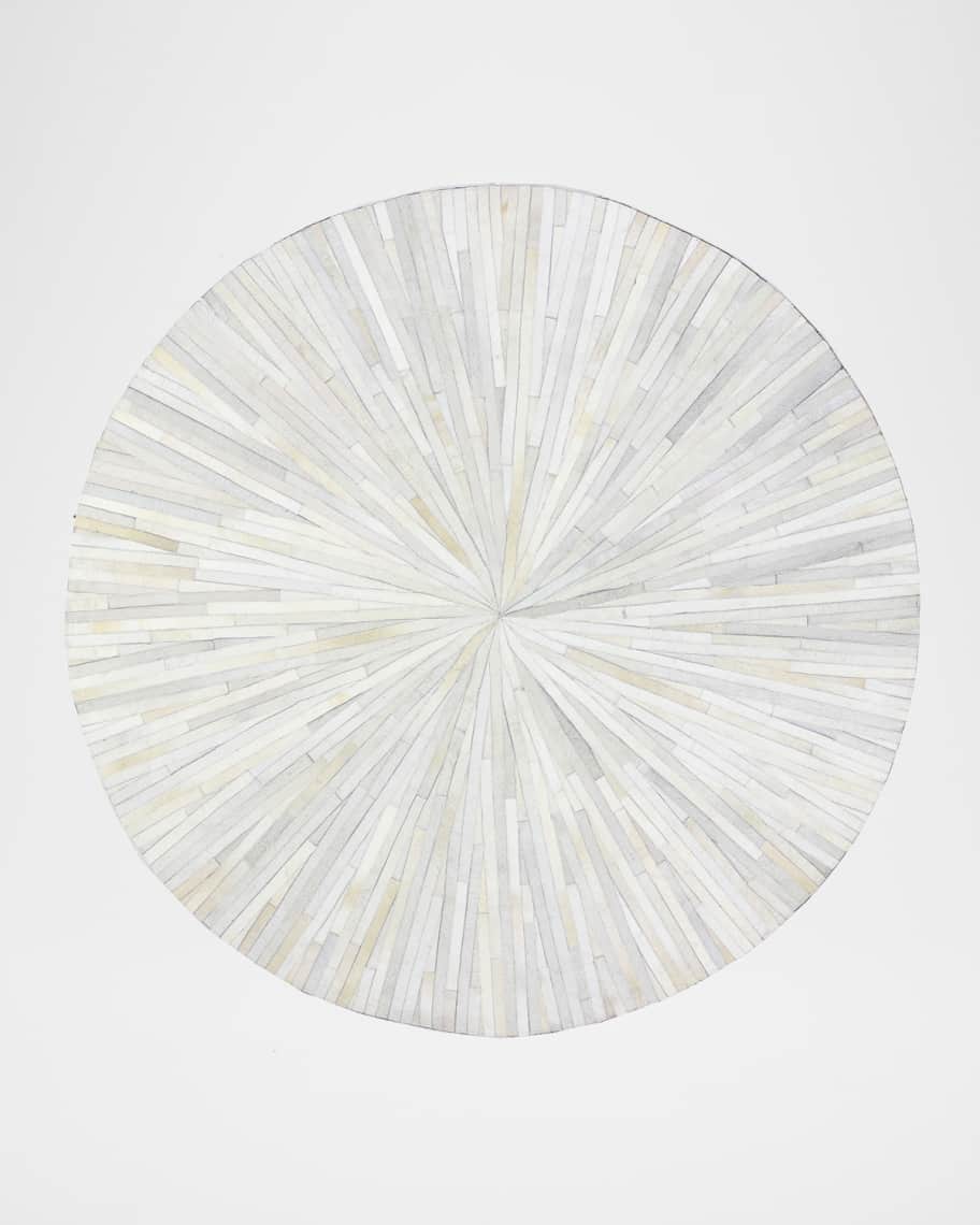 Eli Round Hairhide Rug, 8' Round | Neiman Marcus