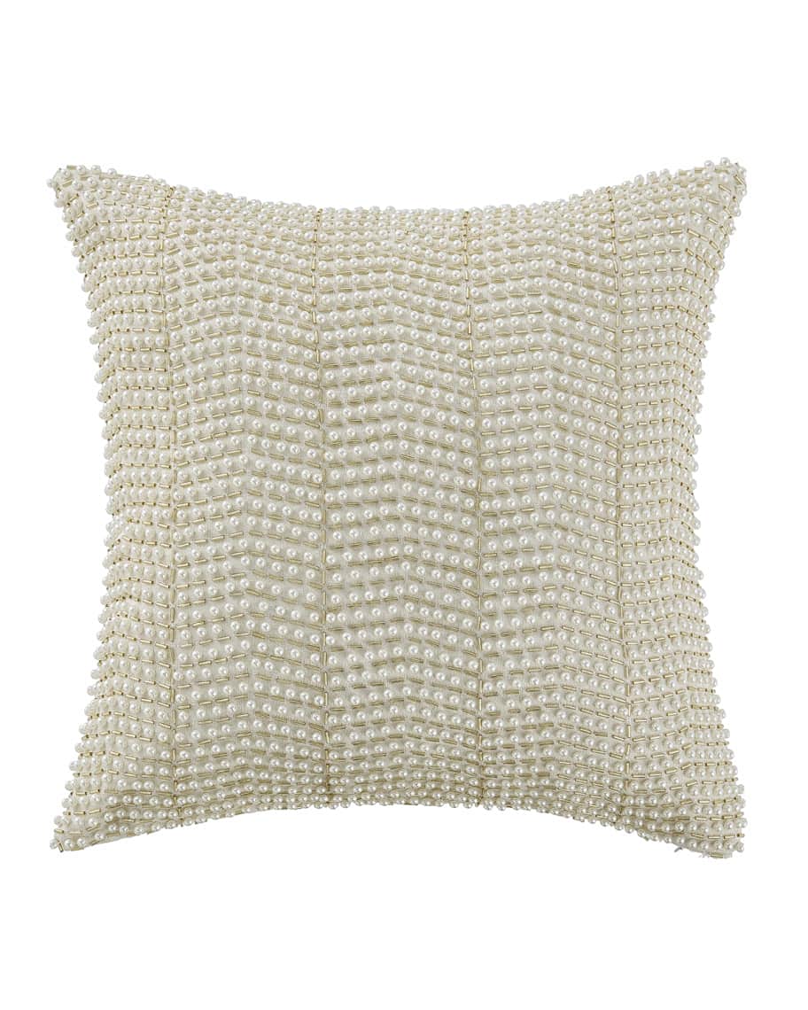 Waterford Britt Beaded Pillow, 14"Sq. | Neiman Marcus