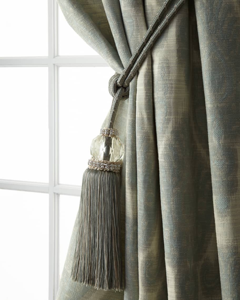 Misti Thomas Modern Luxuries Luca Tieback w/ Crystals, Blue | Neiman Marcus