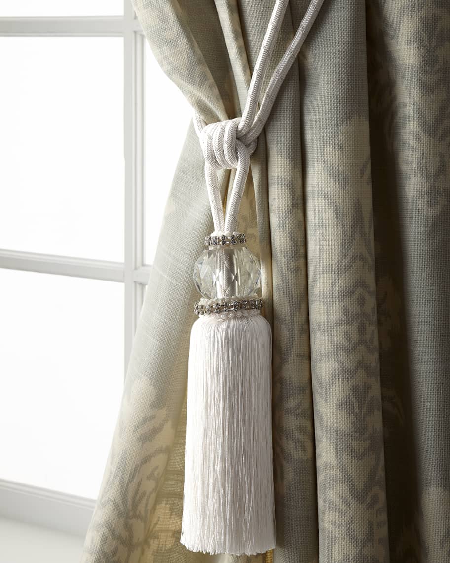 Misti Thomas Modern Luxuries Luca Tieback w/ Crystals, Off White ...