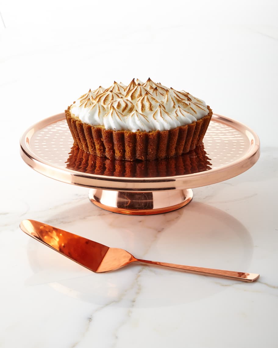 Godinger Copper Cake Plate with Server | Neiman Marcus