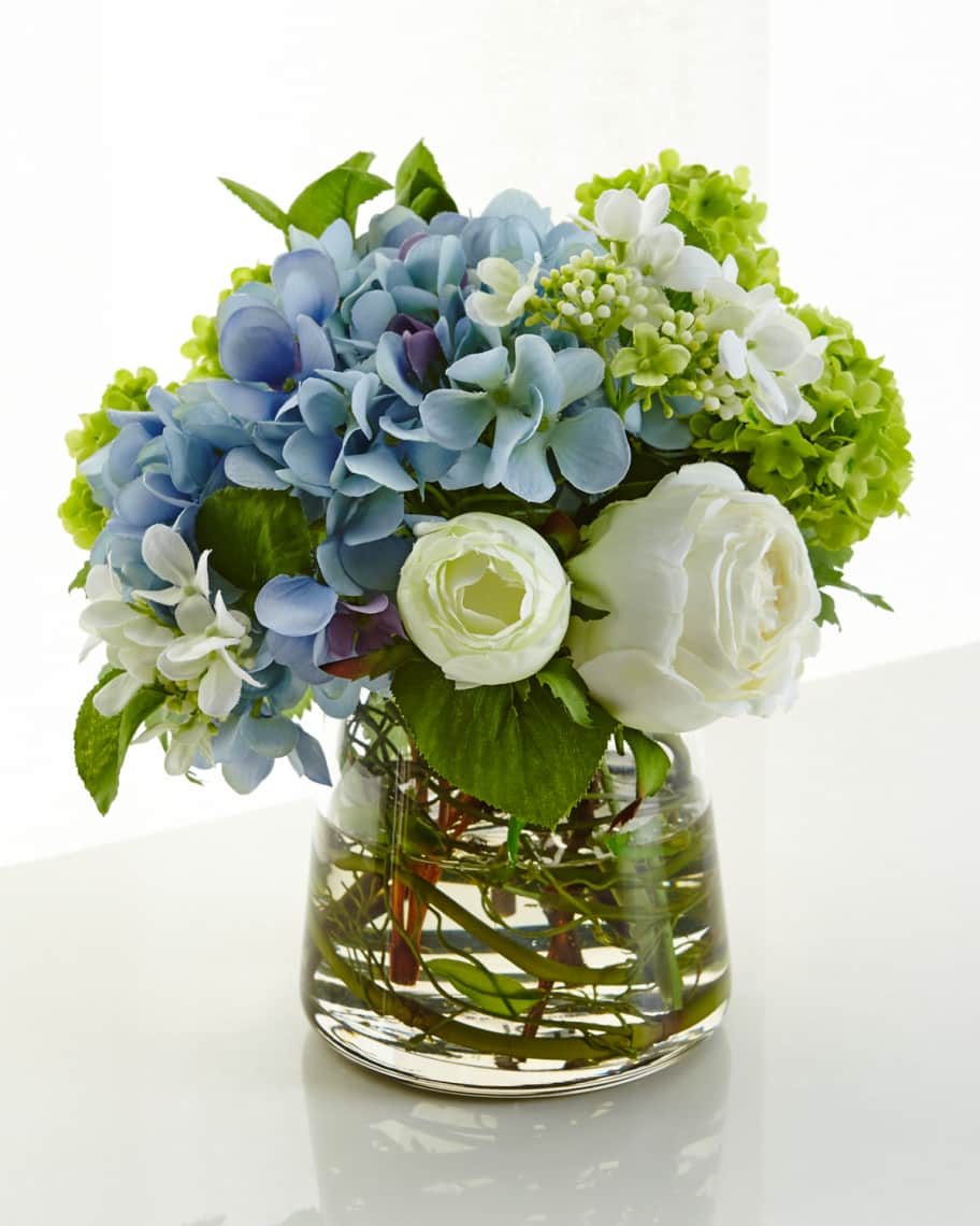 NDI Hydrangea Rose Faux-Floral Arrangement | Neiman Marcus
