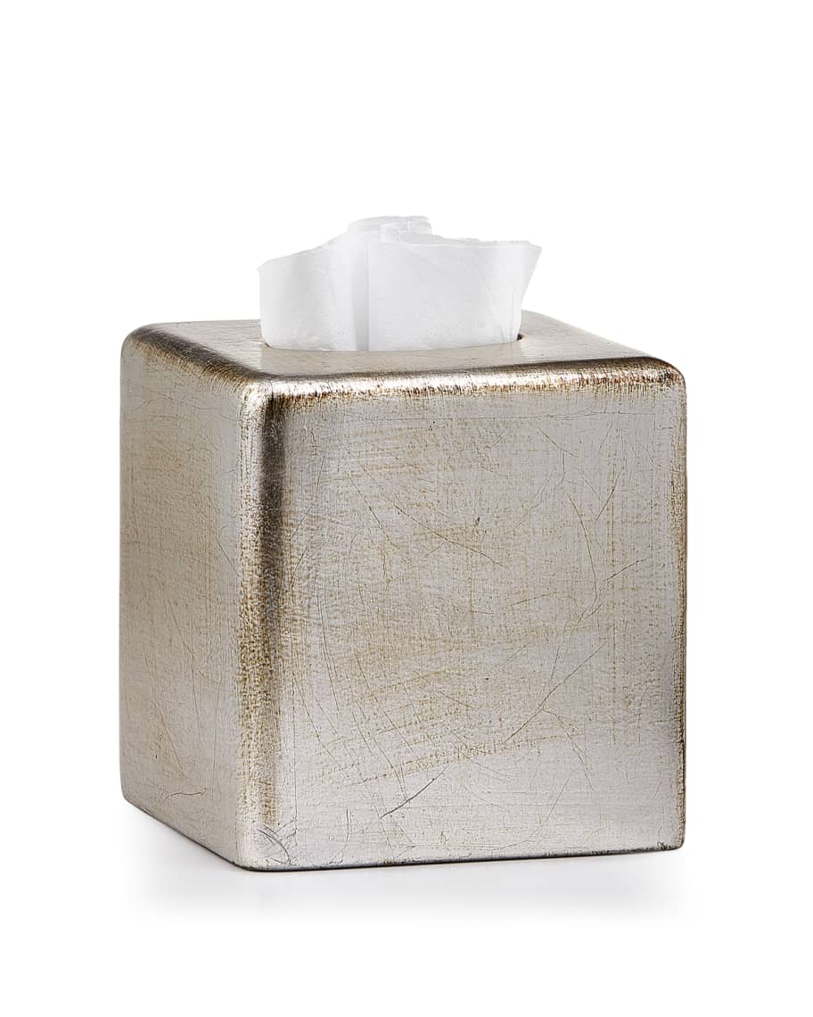 Labrazel Ava Tissue Box Cover, Silver | Neiman Marcus