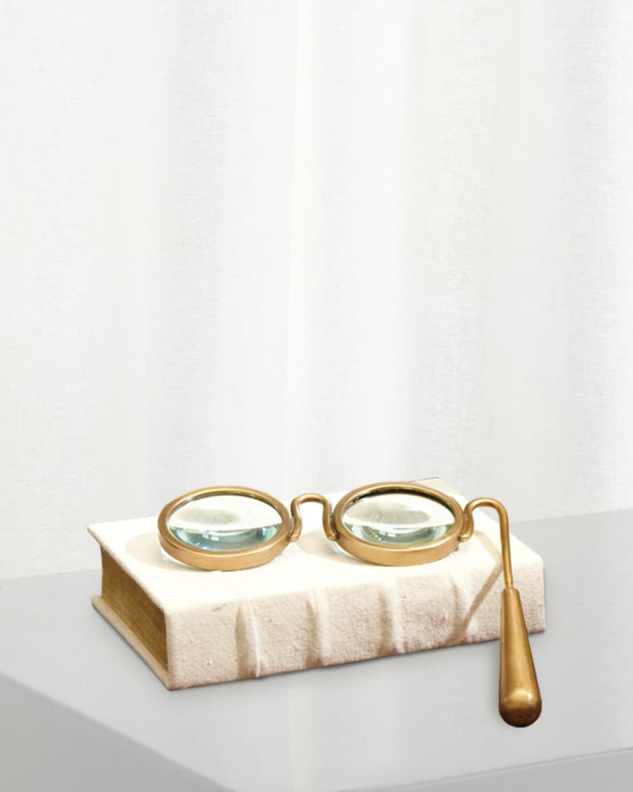 Studio A Lorgnette Magnifying Glass-Brass | Neiman Marcus