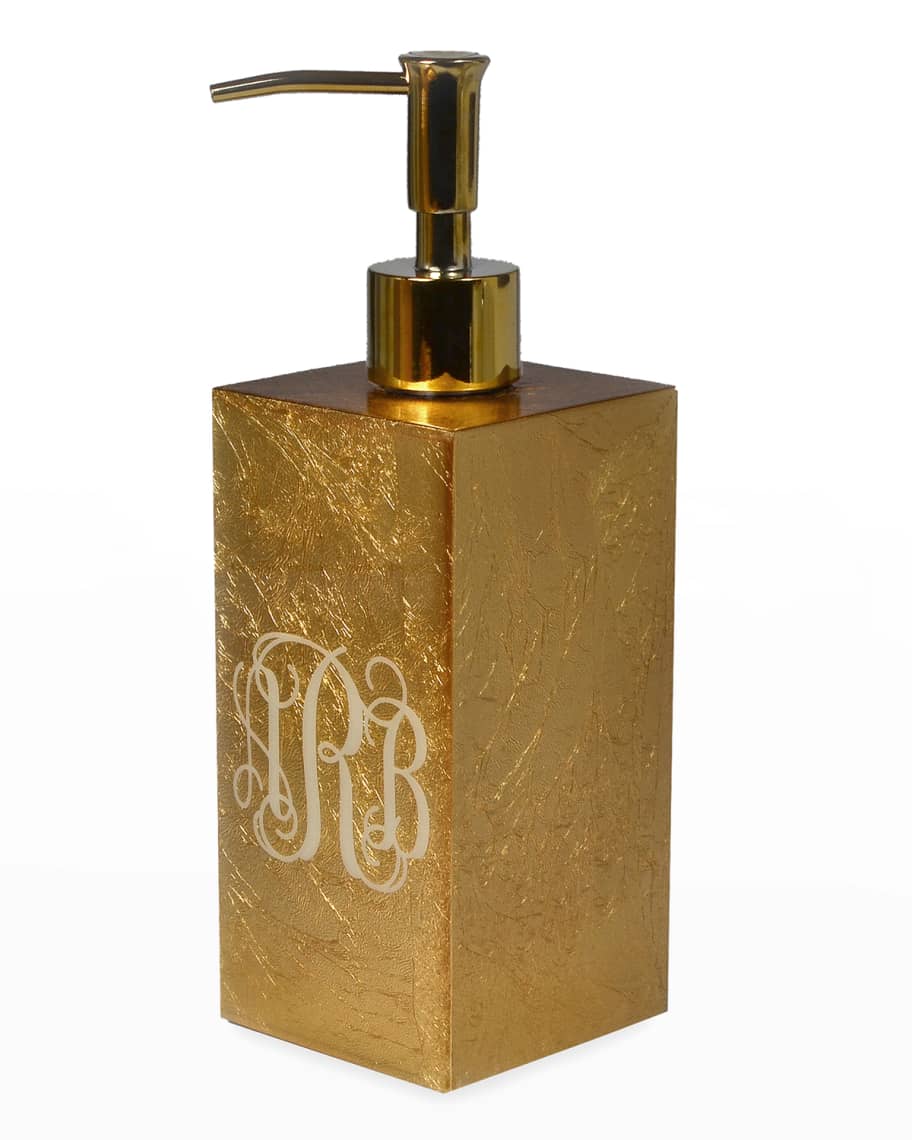 Mike & Ally Eos Monogram Box Pump, Gold | Neiman Marcus