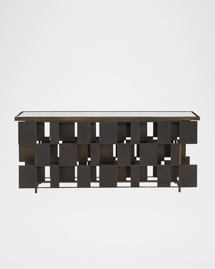 Global Views Layered Iron Console Table | Neiman Marcus