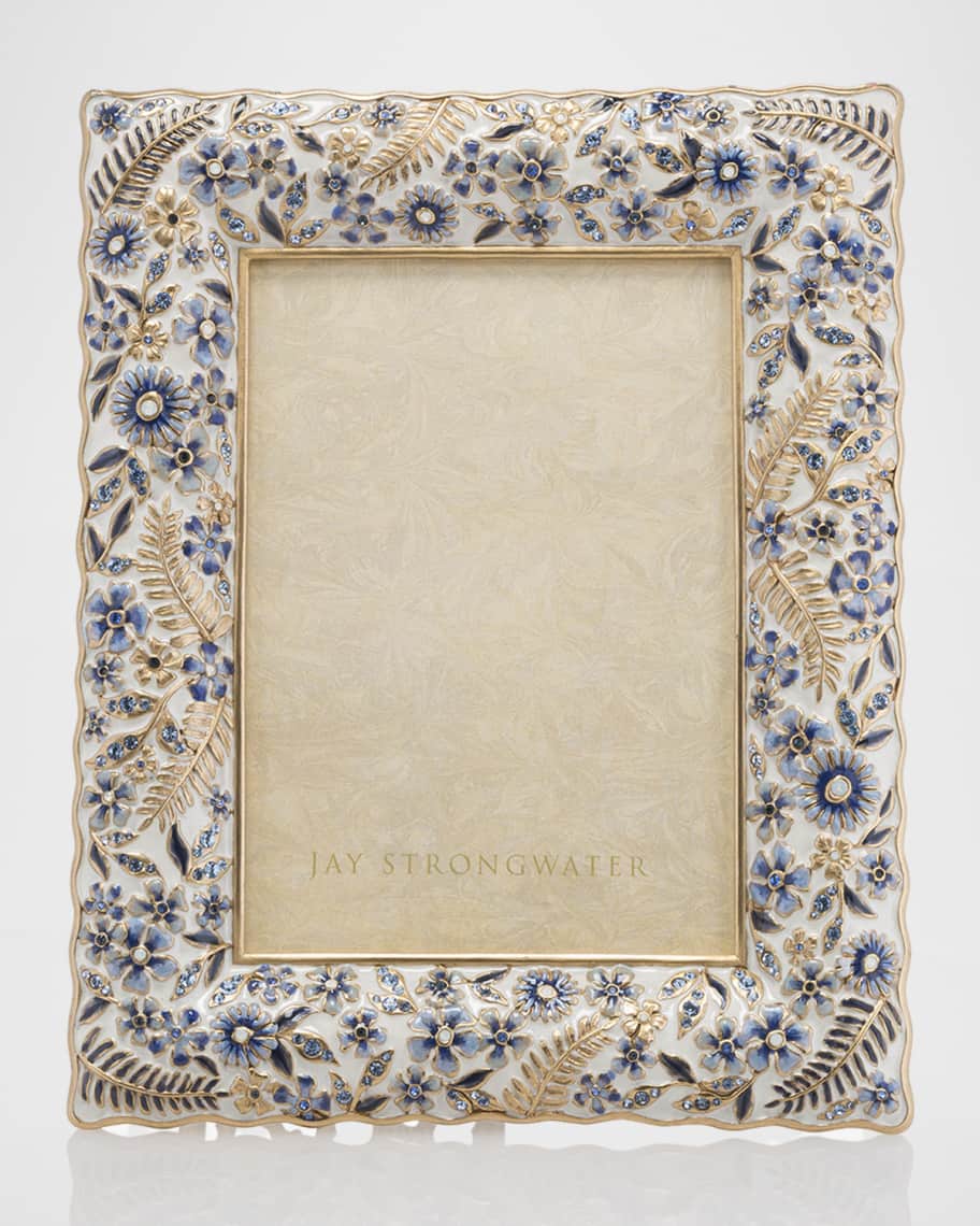 Jay Strongwater Indigo Ruffle 5 x 7 Picture Frame | Neiman Marcus