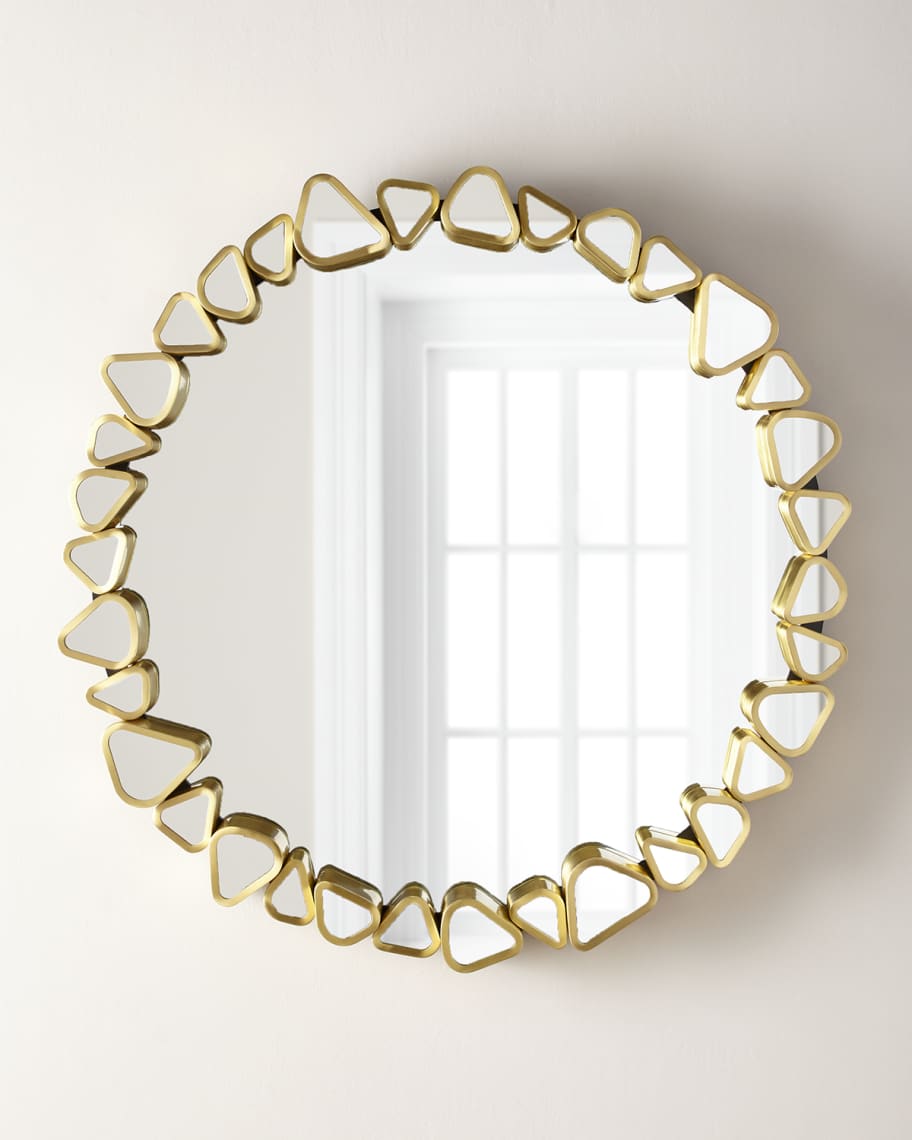 Phillips Collection Round Mirror with Pebble Border | Neiman Marcus