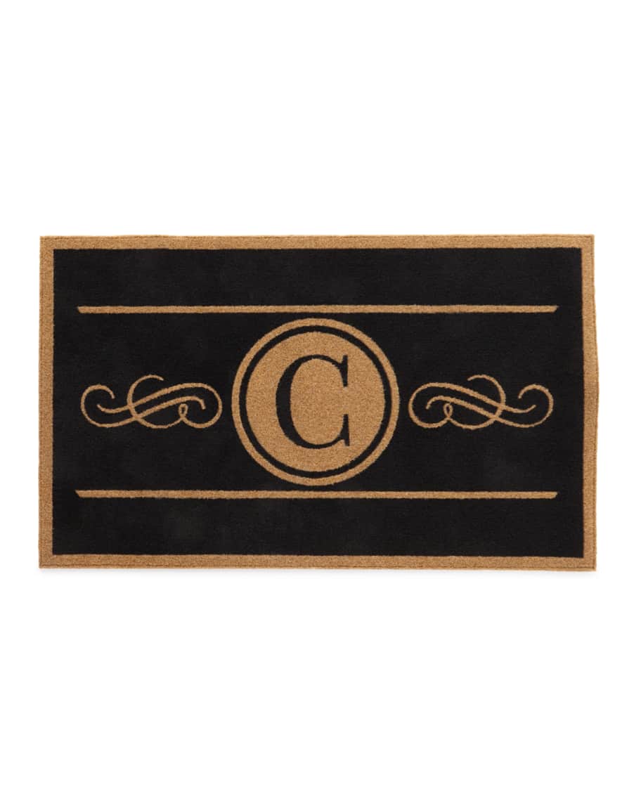 Custom Scroll Monogram Rug, 3' x 5' | Neiman Marcus