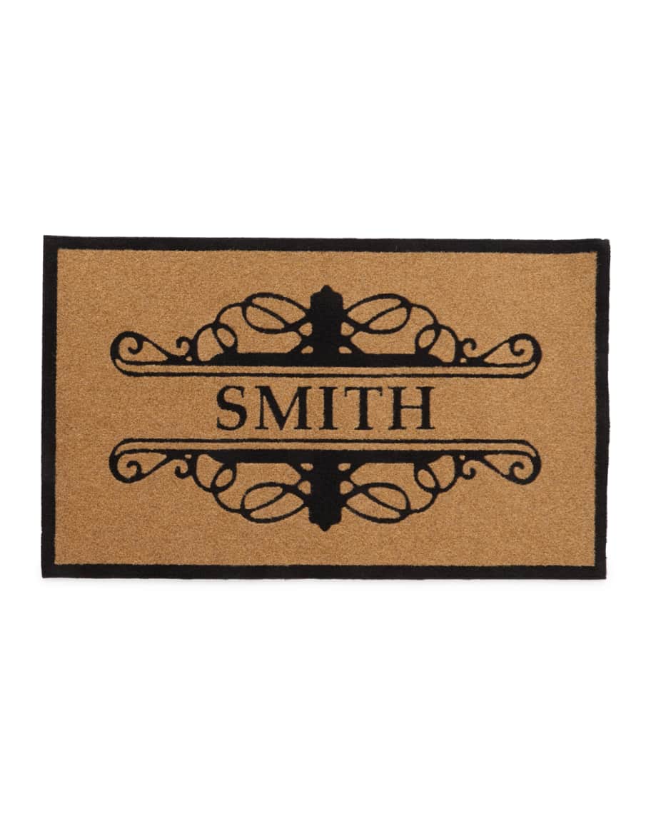 3 X 5 Natural Custom Baldwin Monogrammed Door Rug | Neiman Marcus