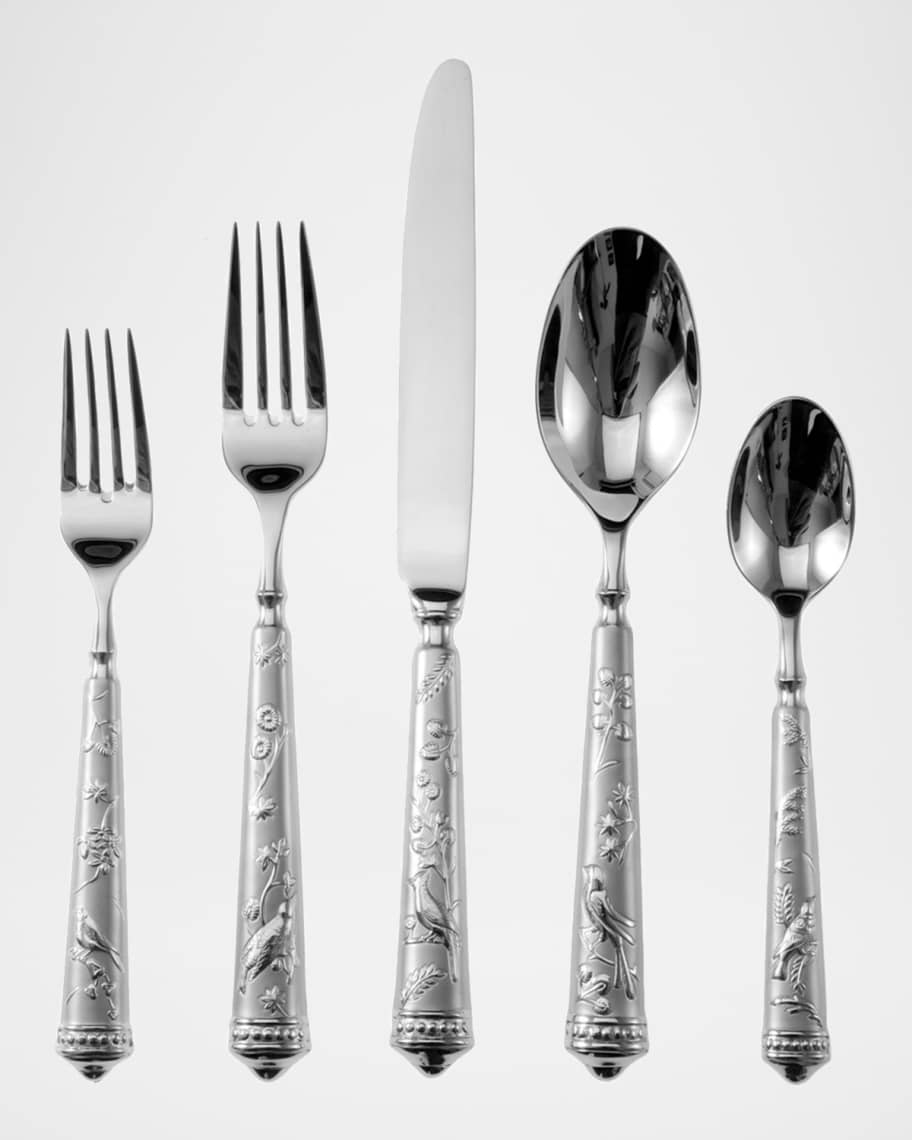 Ricci Silversmith 20-Piece Audubon Flatware Service | Neiman Marcus