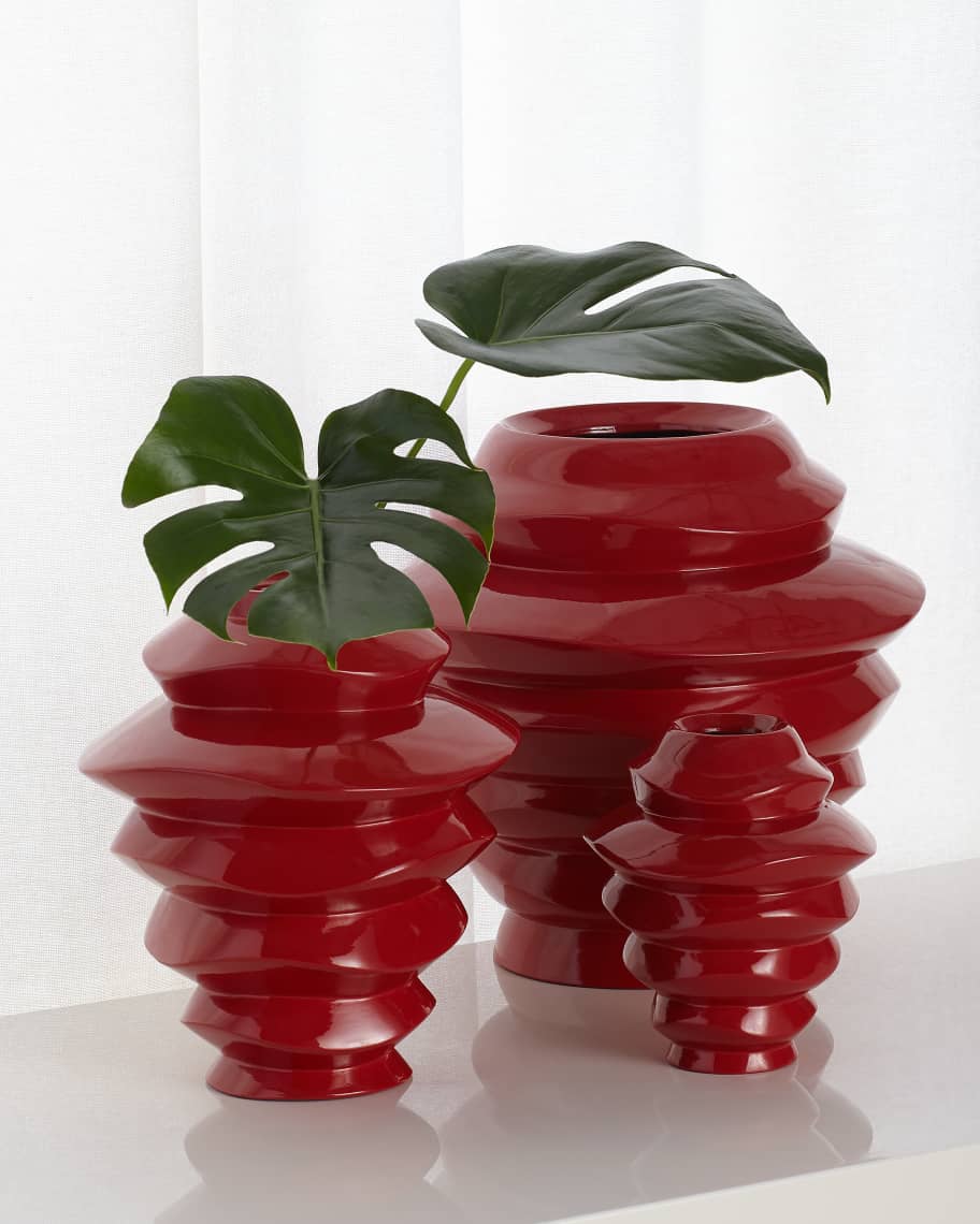 Natori Spiral Indoor Resin Vases, Set of 3 | Neiman Marcus