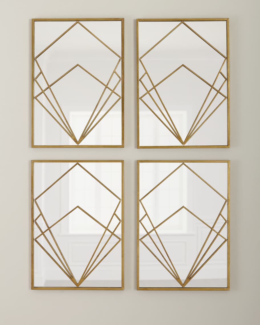 Gold Geo Mirror | Neiman Marcus