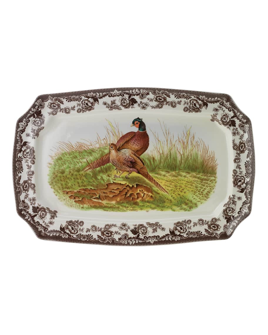 Spode Woodland Pheasant Rectangular Platter | Neiman Marcus
