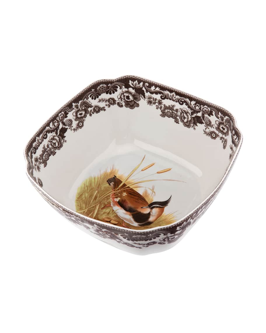 Spode Woodland Quail/Lapwing Deep Square Serving Bowl | Neiman Marcus