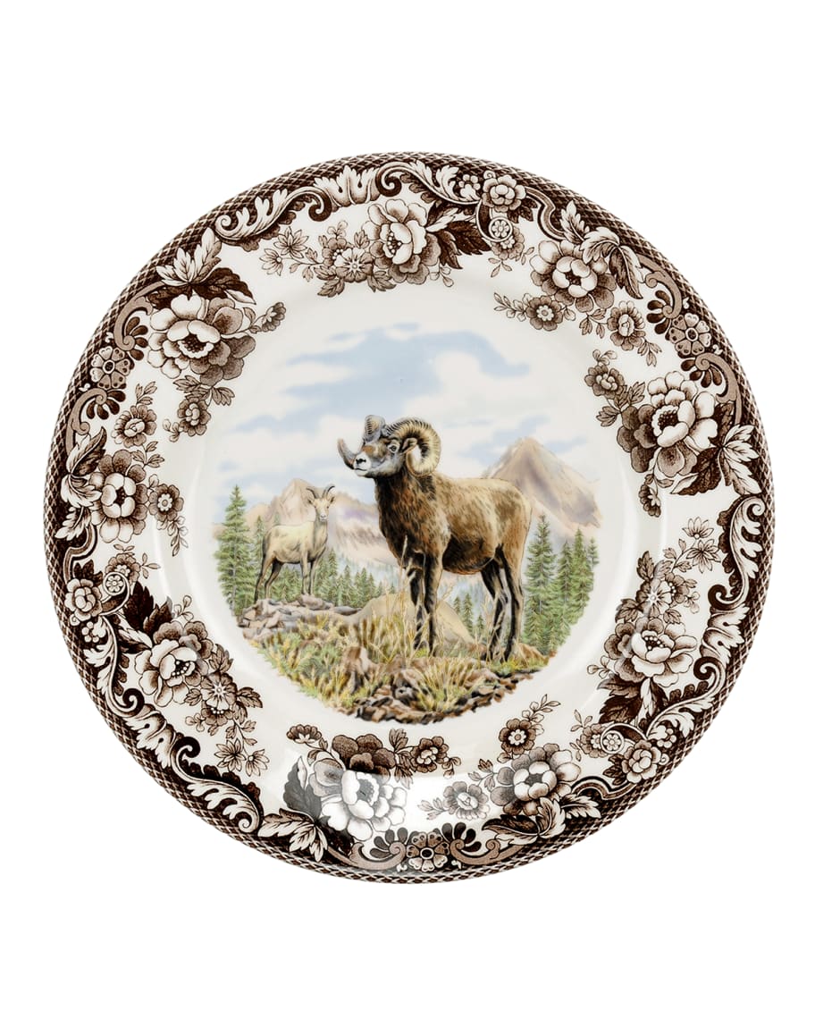 Spode Woodland Bighorn Sheep Dinner Plate | Neiman Marcus