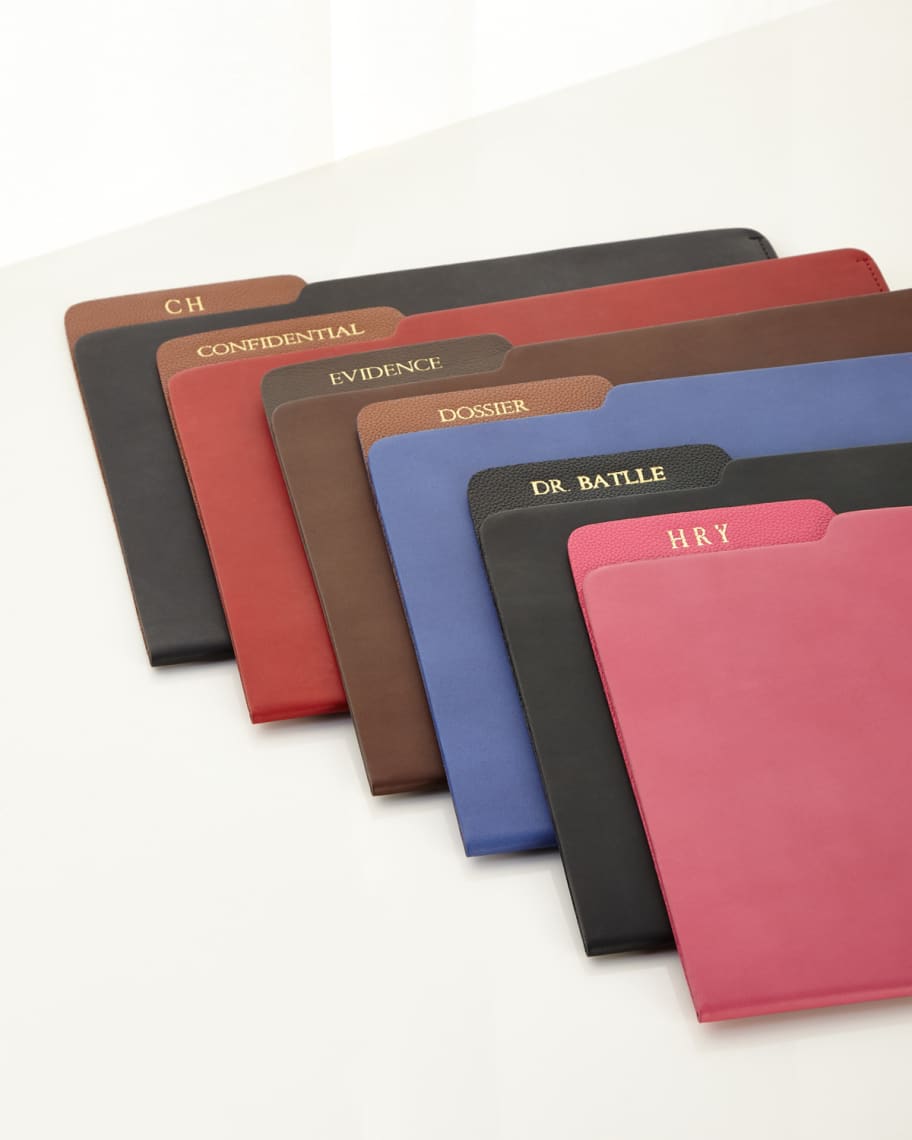 Genuine Leather File Folder, Personalized | Neiman Marcus
