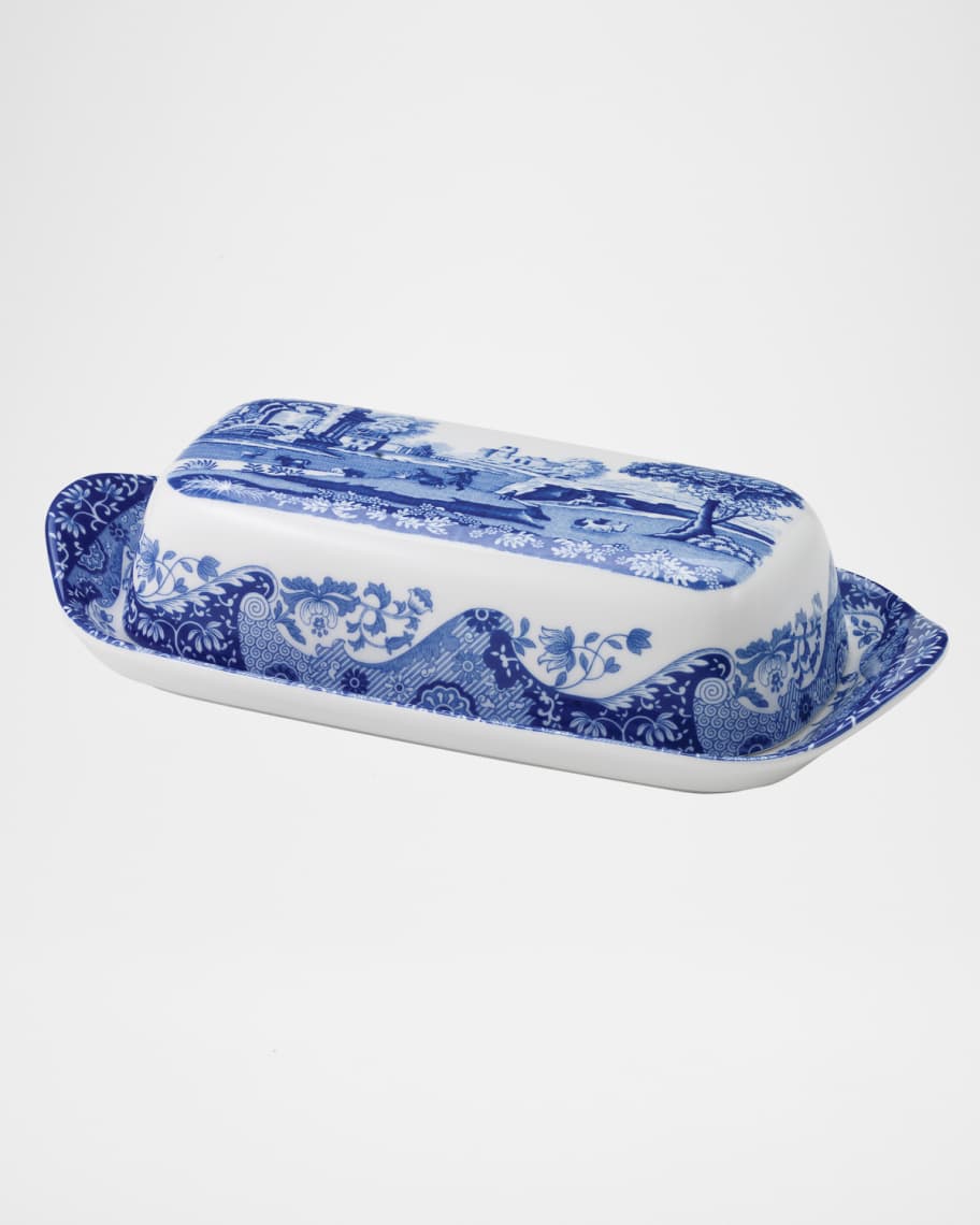 Spode Blue Italian Covered Butter Dish | Neiman Marcus