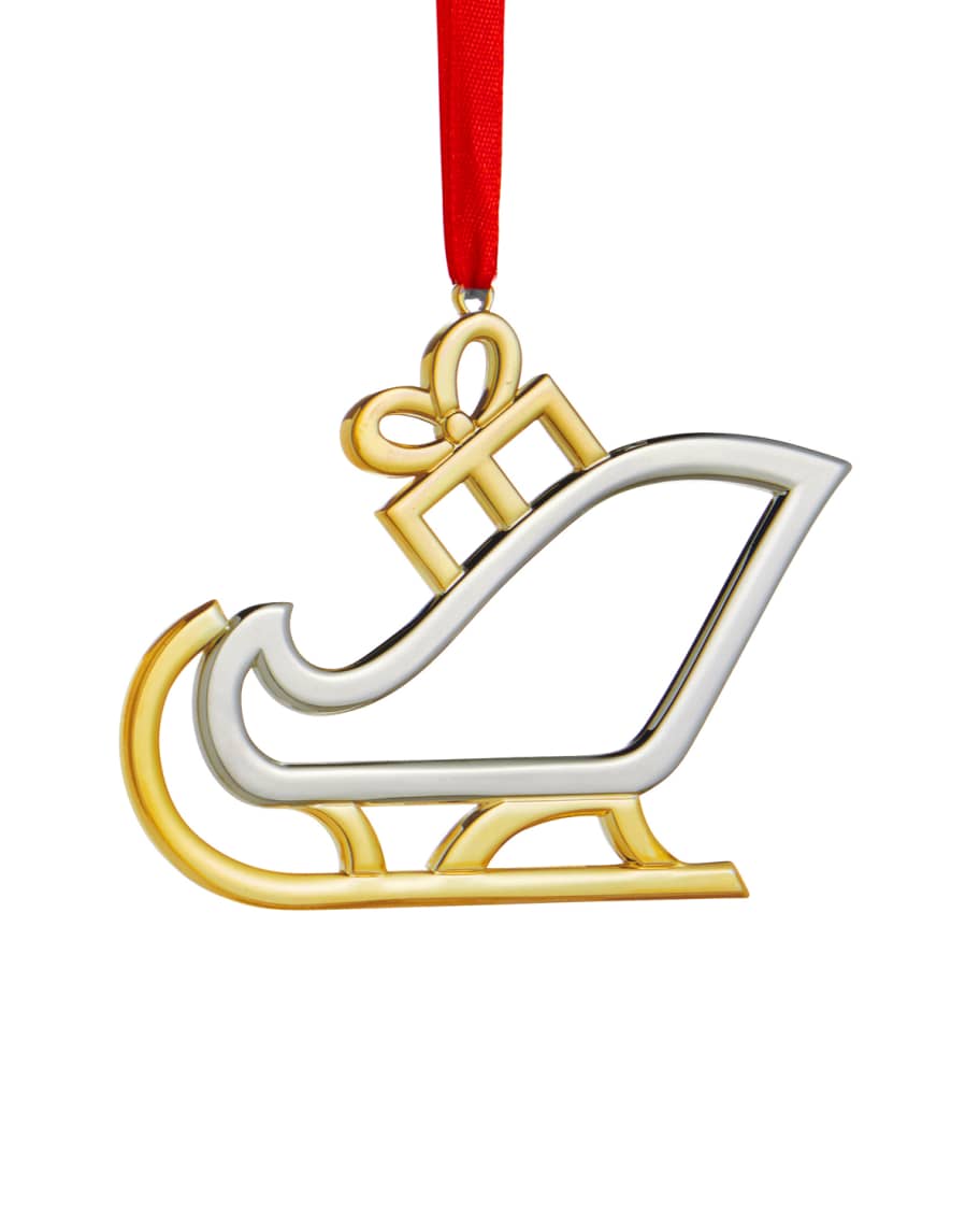 Nambe Holiday Santa's Sleigh Ornament | Neiman Marcus