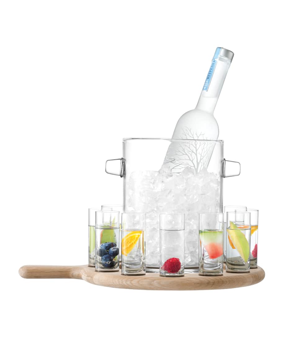 LSA Vodka Serving Set and Oak Paddle | Neiman Marcus