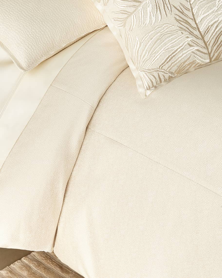 Fino Lino Linen & Lace Sassolino Super Queen Duvet with Polivia Backing ...