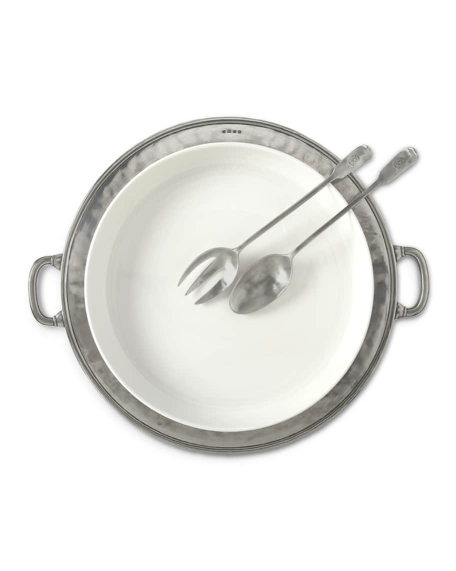 Match Convivio Round Casserole Platter with Handles | Neiman Marcus