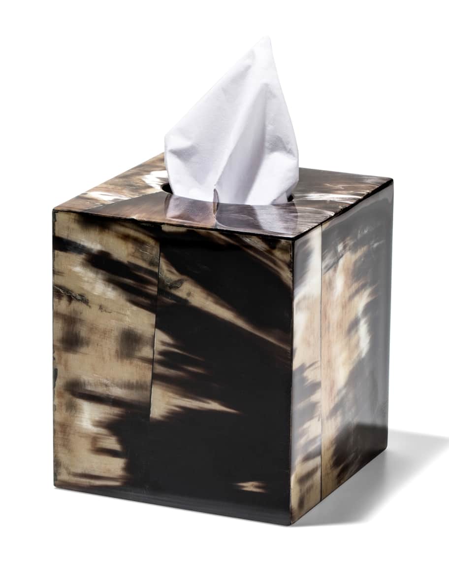 LADORADA Horn Tissue Box Cover | Neiman Marcus