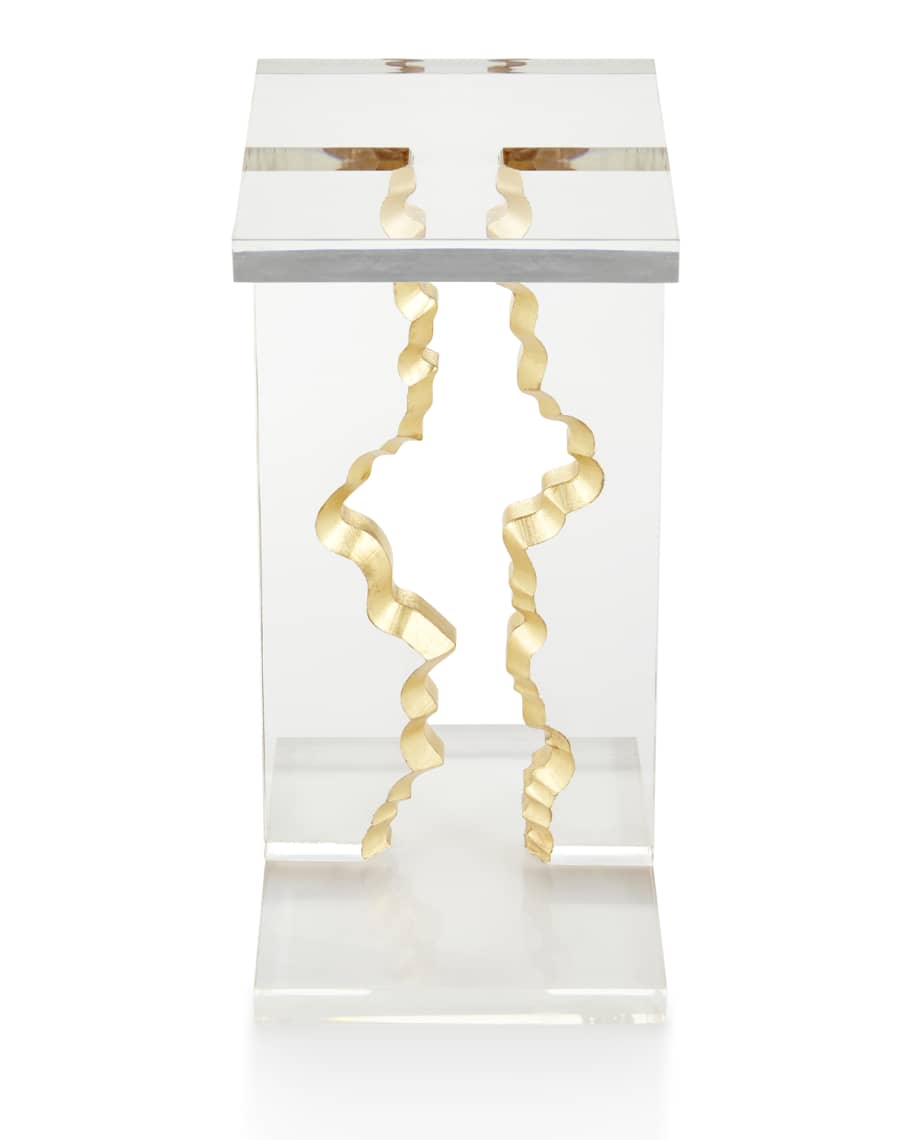 John-Richard Collection Gold Landscape Martini Table | Neiman Marcus