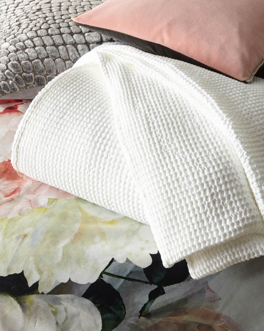 Designers Guild Alba Alabaster Extra Large Throw Blanket | Neiman Marcus