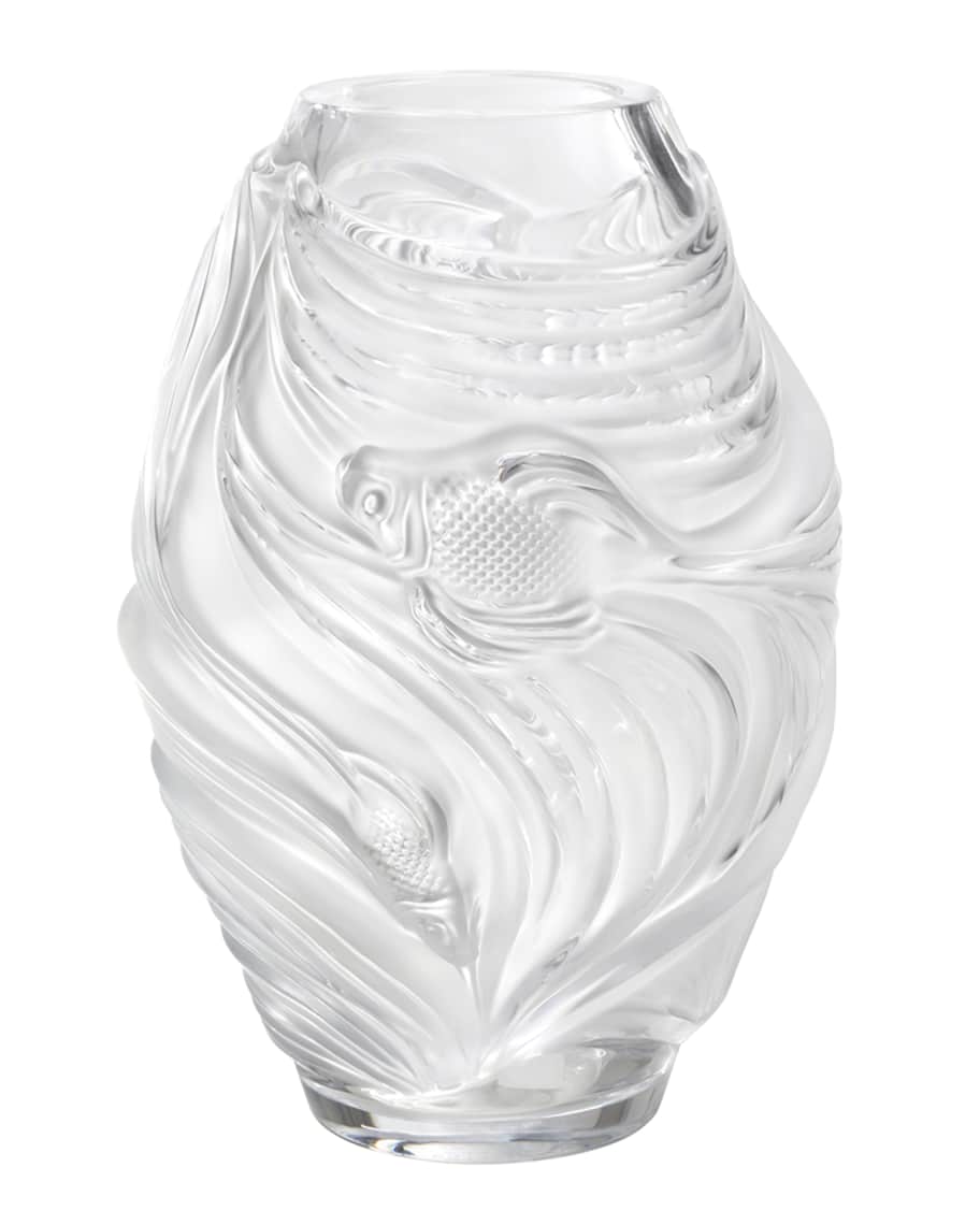 Lalique Medium Poissons Vase, Clear | Neiman Marcus