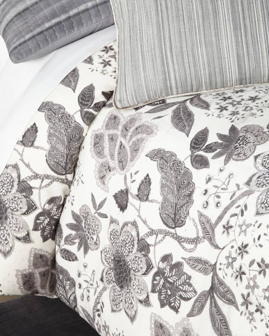 Callisto Home Kennedy Floral Print Queen Duvet | Neiman Marcus