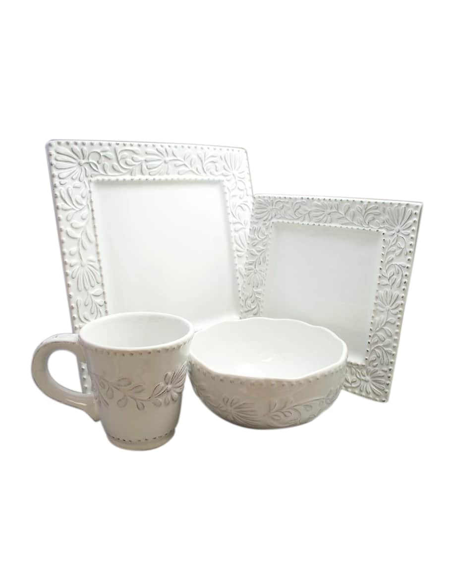 Bianca Leaf 16-Piece Dinnerware Set | Neiman Marcus