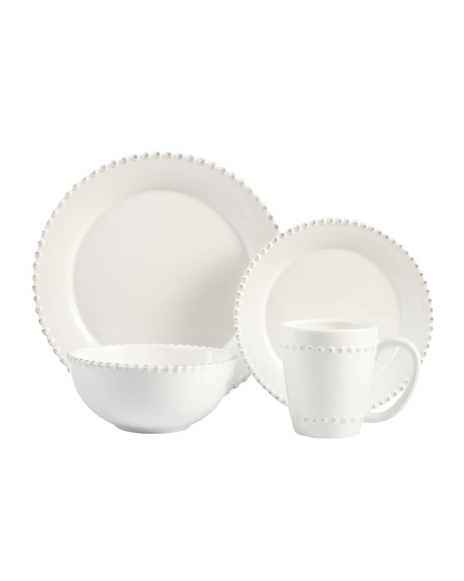 16-Piece Bianca Beaded-Edge Dinnerware | Neiman Marcus