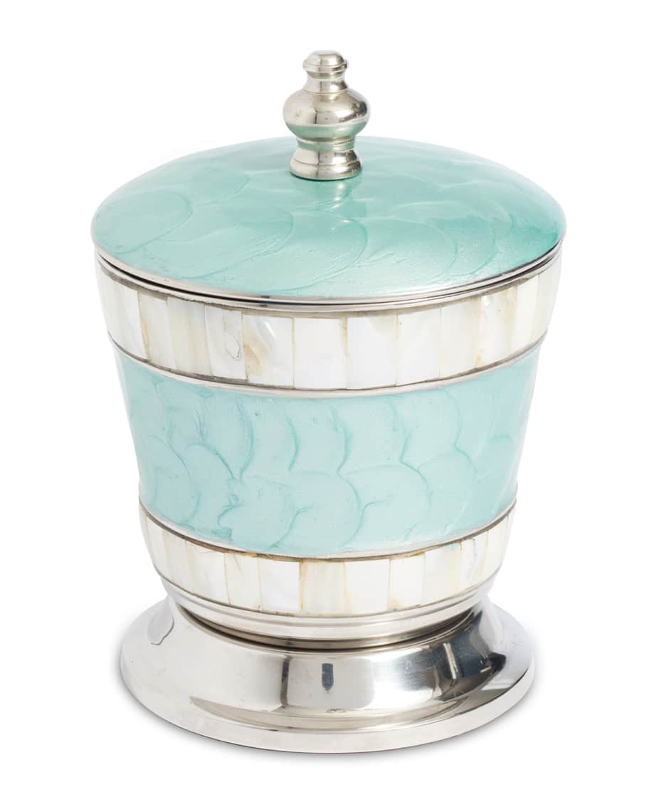 Julia Knight Classic 5.5" Covered Canister - Aqua | Neiman Marcus