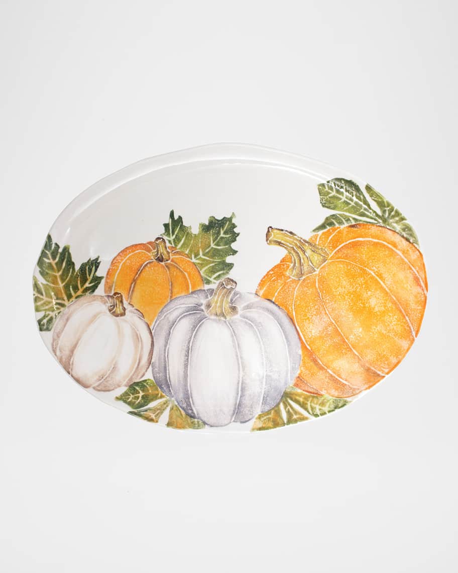 Vietri Pumpkins Large Oval Platter | Neiman Marcus