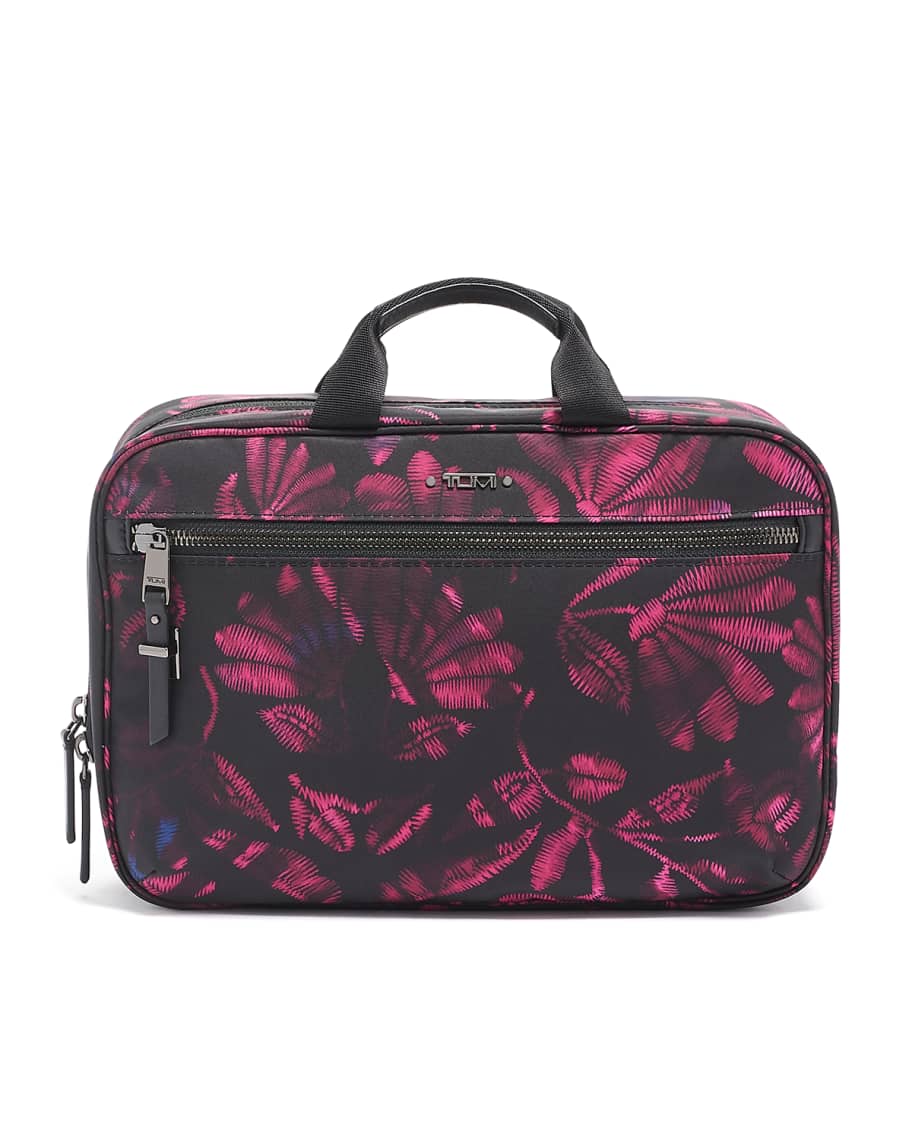 Tumi Madina Floral Tapestry-Print Cosmetics Bag | Neiman Marcus