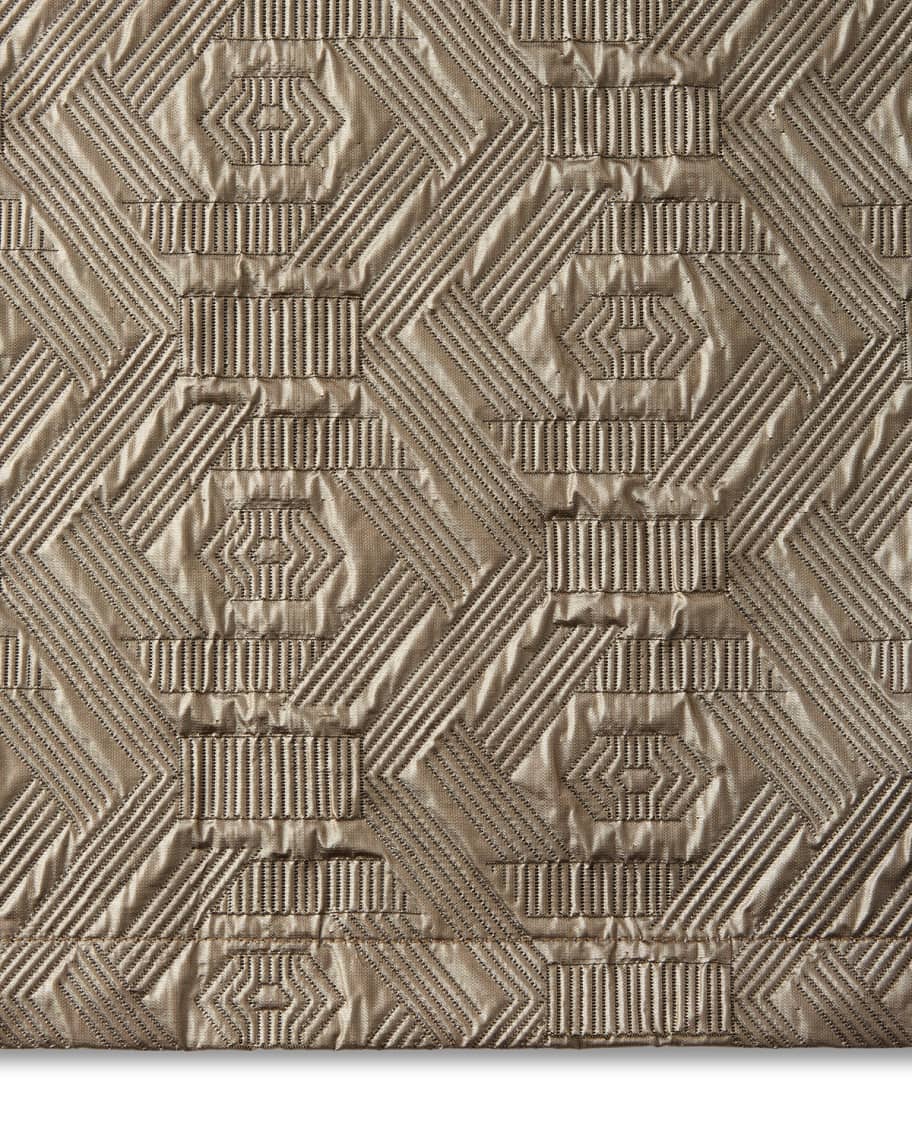 Dian Austin Couture Home Metallic Geometric Quilted King Coverlet ...