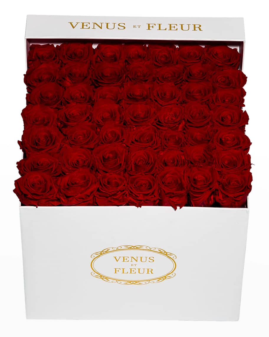Venus ET Fleur Classic Large Square Rose Box | Neiman Marcus