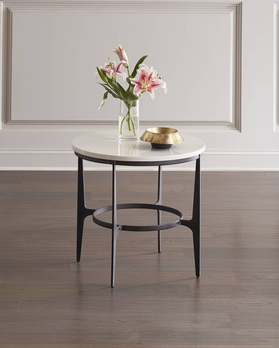 Bernhardt Avondale Round Metal End Table | Neiman Marcus