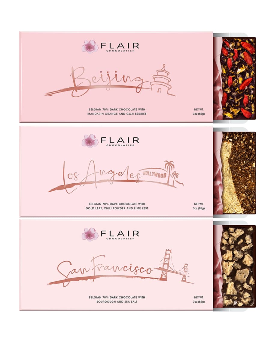 Flair Chocolatier Set of Los Angeles, San Francisco and Beijing Dark ...