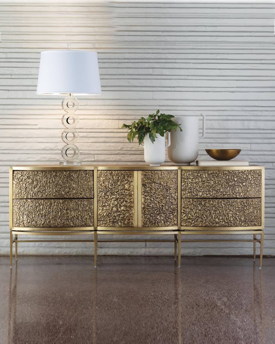 Global Views Crinkle Bronze Floating Console | Neiman Marcus