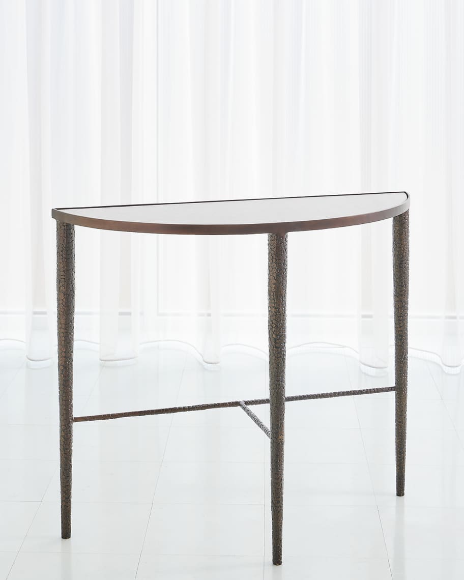 Global Views Hammered Demi Console Table | Neiman Marcus