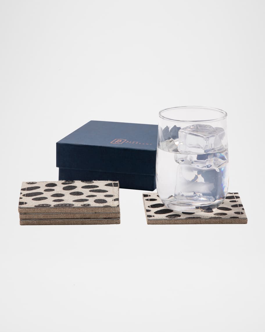 Blue Pheasant Harper Dalmatian Print Square Coasters | Neiman Marcus