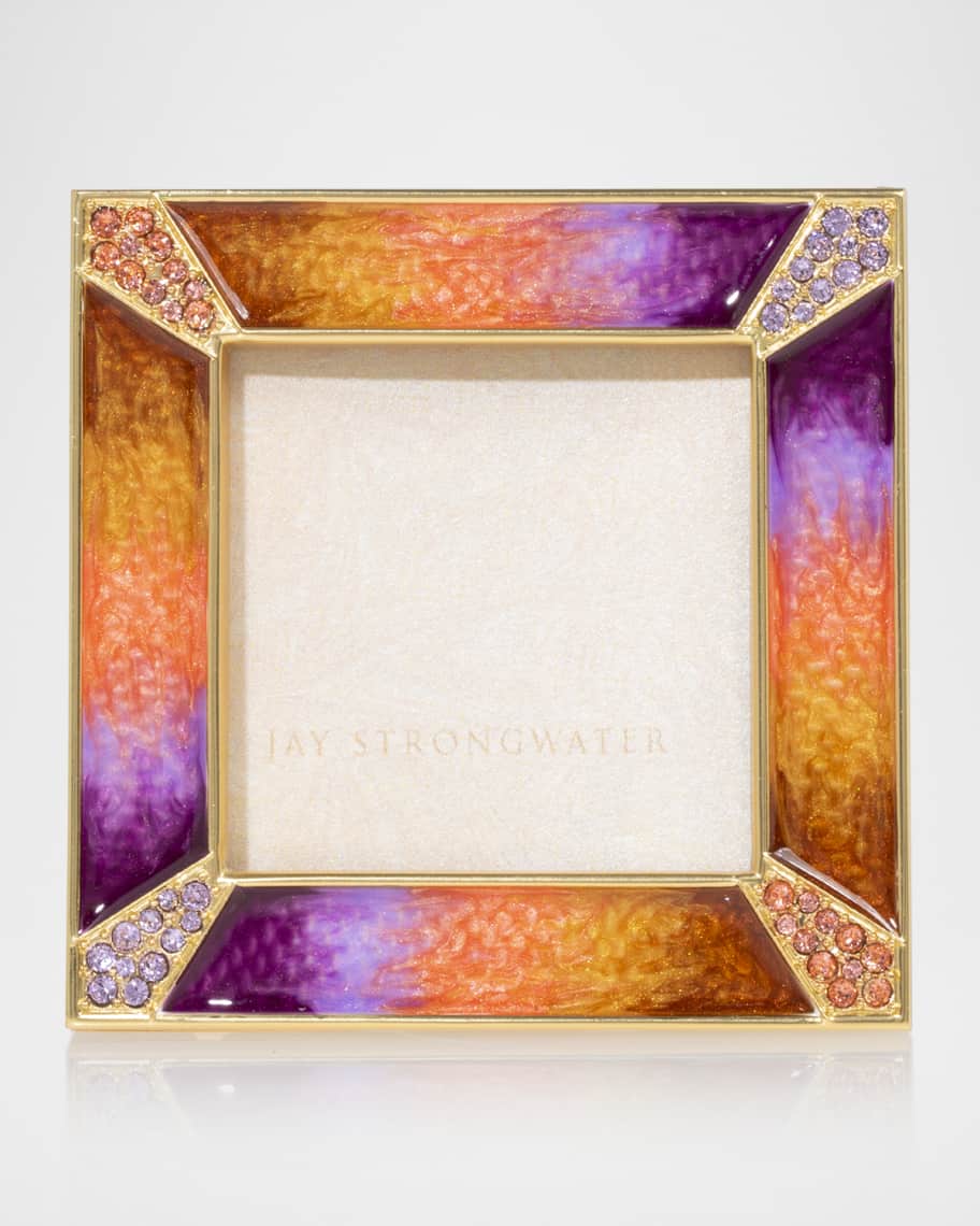 Jay Strongwater Pave Corner Frame, 2" | Neiman Marcus