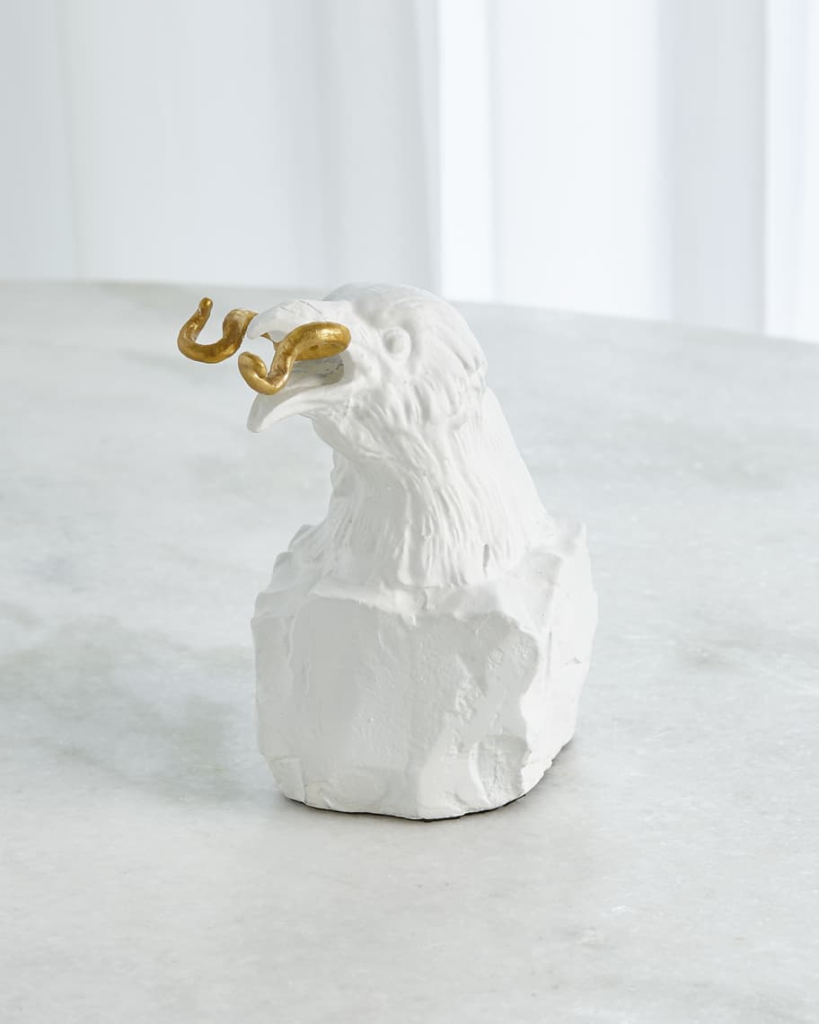 William D Scott for Global Views Raven with Worm Sculpture | Neiman Marcus