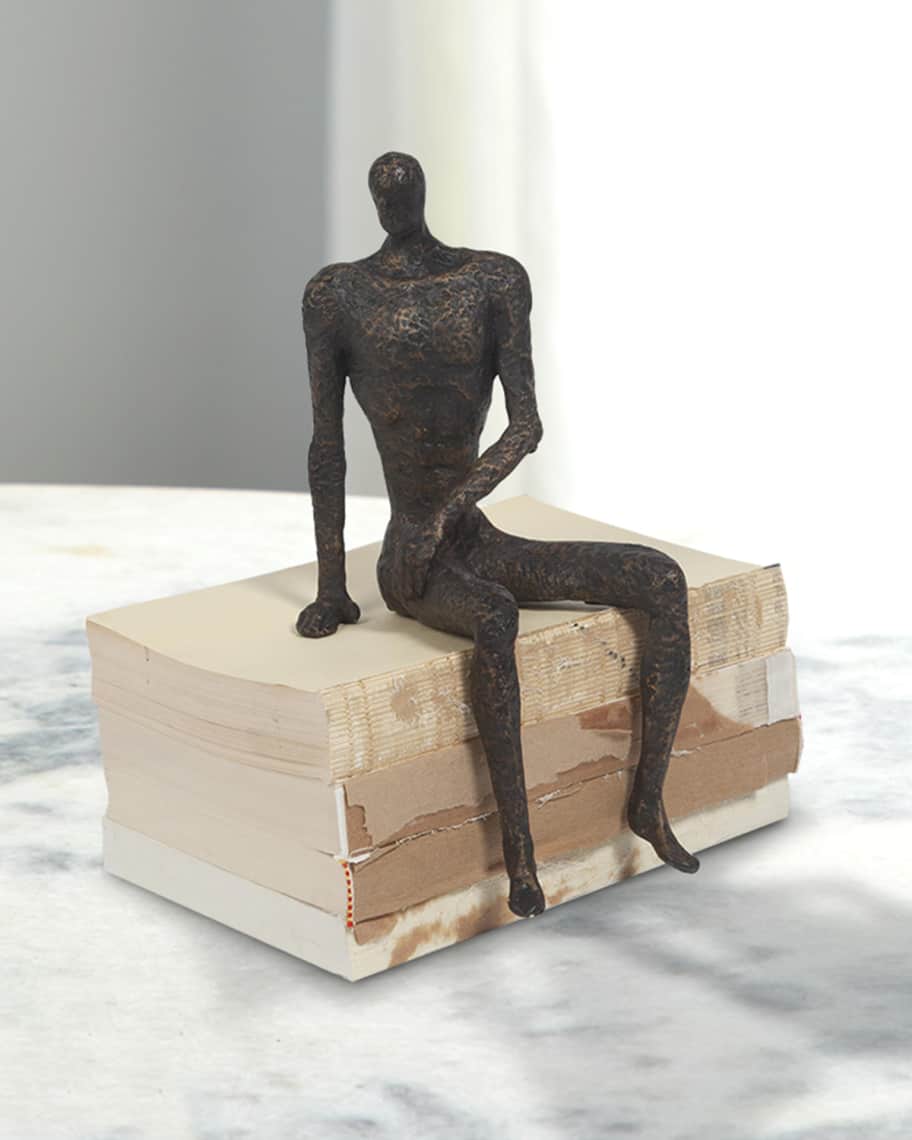 William D Scott for Global Views Sitting Sculpture | Neiman Marcus