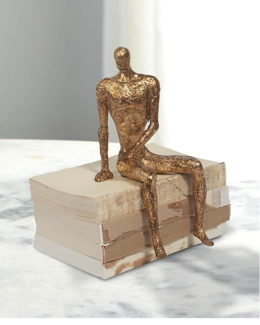 William D Scott for Global Views Sitting Sculpture | Neiman Marcus